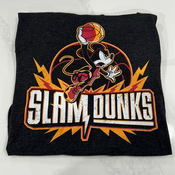 Disney | Shirts | Rare Mickey Mouse Slam Dunks Tshirt From The Disney ...